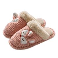 China New Design Winter Slippers Women Thermal Anti-Slip Home Bedroom Cartoon Cute Thick Bottom Couple Style Plush Men for sale