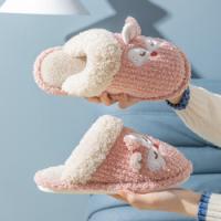 China New Design Winter Slippers Women Thermal Anti-Slip Home Bedroom Cartoon Cute Thick Bottom Couple Style Plush Men for sale