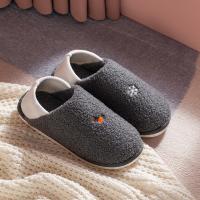 China Wholesale factory price winter Snowflake embroidery shoes soft warm PVC non-slip sole slippers for women and male garden shoes for sale