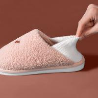China Wholesale factory price winter Snowflake embroidery shoes soft warm PVC non-slip sole slippers for women and male garden shoes for sale