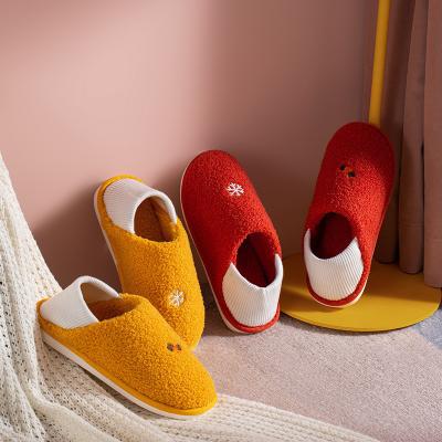 China 2021 hot sale autumn winter slippers elastic wrap heel warm Breathable and Sweat-Absorbent bedroom shoes for sale