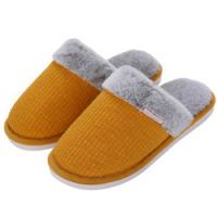 China New design 2021 fashion solid color comfort warm slippers for women and male hard-wearing PVC sole winter house shoes for sale