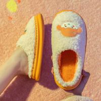 China New design 2021 autumn and winter cartoon girl patterns home slippers warm fluffy women bedroom shoes supplier for sale