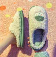China New design 2021 autumn and winter cartoon girl patterns home slippers warm fluffy women bedroom shoes supplier for sale