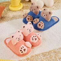 China Factory wholesale supply indoor and outdoor warm winter house shoes fashion cartoon bear shape women slippers for sale