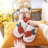 China new autumn slippers for men and women keep warm cute cartoon home indoor non-slip new couple slipper in stock for sale