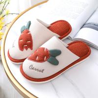 China new autumn slippers for men and women keep warm cute cartoon home indoor non-slip new couple slipper in stock for sale