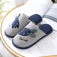 China new autumn slippers for men and women keep warm cute cartoon home indoor non-slip new couple slipper in stock for sale