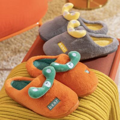 China Wholesale Cute Slippers Autumn Winter Home Indoor Warm Soft Thick Bottom Non-Slip Cartoon Plush House Shoes women closed shoes for sale