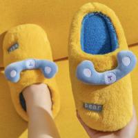 China Wholesale Cute Slippers Autumn Winter Home Indoor Warm Soft Thick Bottom Non-Slip Cartoon Plush House Shoes women closed shoes for sale