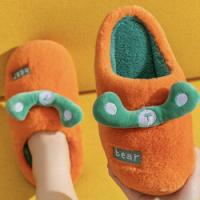 China Wholesale Cute Slippers Autumn Winter Home Indoor Warm Soft Thick Bottom Non-Slip Cartoon Plush House Shoes women closed shoes for sale