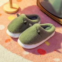 China New 2021 winter wholesale ladies fashion solid color home slippers Rabbit Fur fabric lightweight bedroom shoes for sale