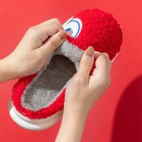 China Home Indoor Slippers Women Winter Cartoon Plush Thick Bottom Warm Couple Style Cute House Non-Slip Shoes Men for sale