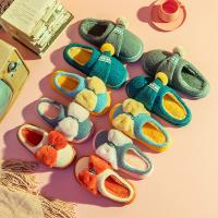 China New Design Cute Bow Slippers Women Winter Home Thick Bottom Warn Non-Slip Couple Style Plush Indoor Cartoon Men for sale