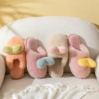 China Wholesale 2021 Cute Fashion Trend Slippers Women Winter House Indoor Plush Warm Soft Comfort Men House Non-Slip for sale