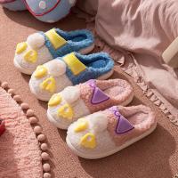 China Hot sale 2021 new female autumn and winter slippers delicate plush light weight anti-slip home shoes for sale