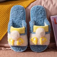 China Hot sale 2021 new female autumn and winter slippers delicate plush light weight anti-slip home shoes for sale