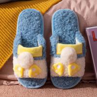 China Hot sale 2021 new female autumn and winter slippers delicate plush light weight anti-slip home shoes for sale
