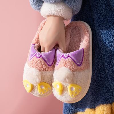 China Wholesale best price comfortable and soft indoor home shoes trend cartoon shape Thermal for women and male slippers for sale
