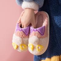 China New design fashion ladies indoor home Slippers plus Plush cute cartoon Duck shape PVC soft sole Shoes Autumn Winter for sale