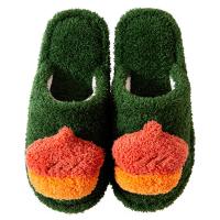 China Winter Christmas Home Indoor Slippers Cartoon Cute Plush Warm Non-Slip House Shoes Pinecone Moon Star ladies closed shoes for sale