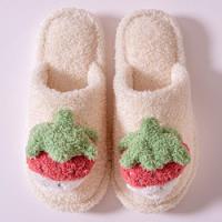 China Winter Christmas Home Indoor Slippers Cartoon Cute Plush Warm Non-Slip House Shoes Pinecone Moon Star ladies closed shoes for sale