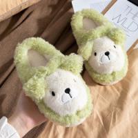 China hot sales female Slippers Adult Winter Indoor Soft Bottom Household Antiskid Cartoon Lovely Couple Warm soft Plush Slippers for sale
