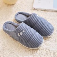 China New design 2021 indoor and outdoor letter decoration slippers soft Flannel thermal Half-Pack Heel winter shoes for sale