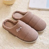 China New design 2021 indoor and outdoor letter decoration slippers soft Flannel thermal Half-Pack Heel winter shoes for sale
