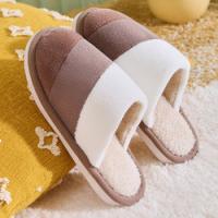 China Women new high quality comfortable soft plush indoor slippers light weight flexible sole couple shoes winter for sale