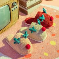 China High quality women PVC material non-slip slippers soft sole delicate plush shoes autumn and winter for sale