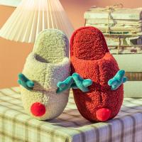 China High quality women PVC material non-slip slippers soft sole delicate plush shoes autumn and winter for sale