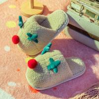 China High quality women PVC material non-slip slippers soft sole delicate plush shoes autumn and winter for sale