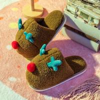 China High quality women PVC material non-slip slippers soft sole delicate plush shoes autumn and winter for sale