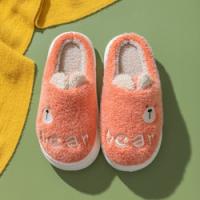 China ladies Winter Cute Cartoon Bear house Shoe Women Non-slip Slippers Plush house Indoor Slippers Bedroom Slipper for sale