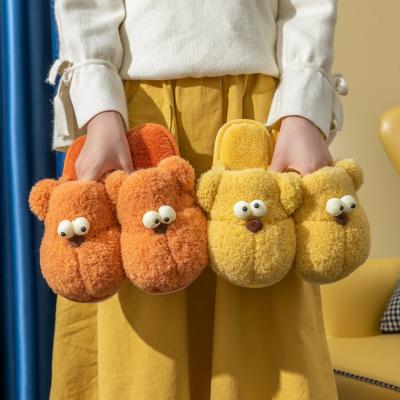 China Cartoon Slipper Plush Soft Kawaii Home Flat Shoes Non-slip house Indoor closed toe slipper  Ladies Octopus Slippers faux fur for sale