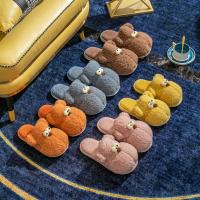 China Cartoon Slipper Plush Soft Kawaii Home Flat Shoes Non-slip house Indoor closed toe slipper  Ladies Octopus Slippers faux fur for sale