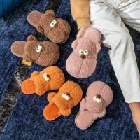 China Cartoon Slipper Plush Soft Kawaii Home Flat Shoes Non-slip house Indoor closed toe slipper  Ladies Octopus Slippers faux fur for sale