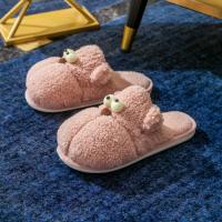 China Cartoon Slipper Plush Soft Kawaii Home Flat Shoes Non-slip house Indoor closed toe slipper  Ladies Octopus Slippers faux fur for sale