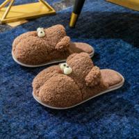China Cartoon Slipper Plush Soft Kawaii Home Flat Shoes Non-slip house Indoor closed toe slipper  Ladies Octopus Slippers faux fur for sale