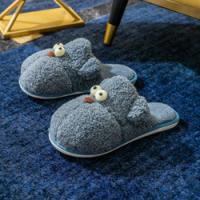 China Cartoon Slipper Plush Soft Kawaii Home Flat Shoes Non-slip house Indoor closed toe slipper  Ladies Octopus Slippers faux fur for sale
