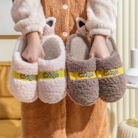 China 2021 New Fashion Winter Man And Woman Home Plush shoes Furry Faux Fur Slides Slippers ladies solid color slipper for sale