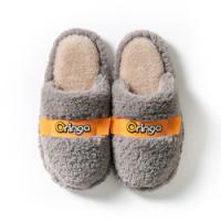 China 2021 New Fashion Winter Man And Woman Home Plush shoes Furry Faux Fur Slides Slippers ladies solid color slipper for sale