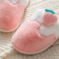 China Female new 2021 winter custom indoor and outdoor  cute slippers breathable soft plush thermal shoes for women and male for sale