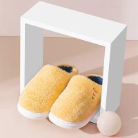 China New Simple Fashion Women Slippers Mink Hair Anti-slip Warm Exquisite embroidery Men Home Indoor custom slippers with logo for sale