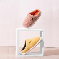 China New Simple Fashion Women Slippers Mink Hair Anti-slip Warm Exquisite embroidery Men Home Indoor custom slippers with logo for sale
