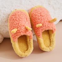 China New arrival 3D Cartoon Antlers Children Slippers Fashion Cute Warm Non-Slip Baby House Indoor Slippers faux fur for sale