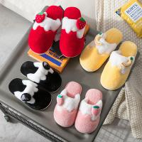China Autumn and winter slippers ladies warm plush upper not grind the feet indoor couple cute cartoon shoes for sale