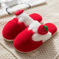 China Autumn and winter slippers ladies warm plush upper not grind the feet indoor couple cute cartoon shoes for sale