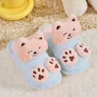 China 2021 New Design Winter Cartoon Bear Couple Slippers Female Cute  Plush Thermal Non-slip Home indoor Shoes for sale